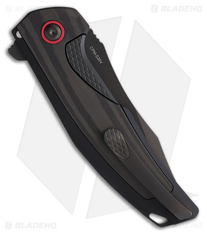 Reate Knives Jack Jr. Knife Carbon Fiber Red Accents DLC