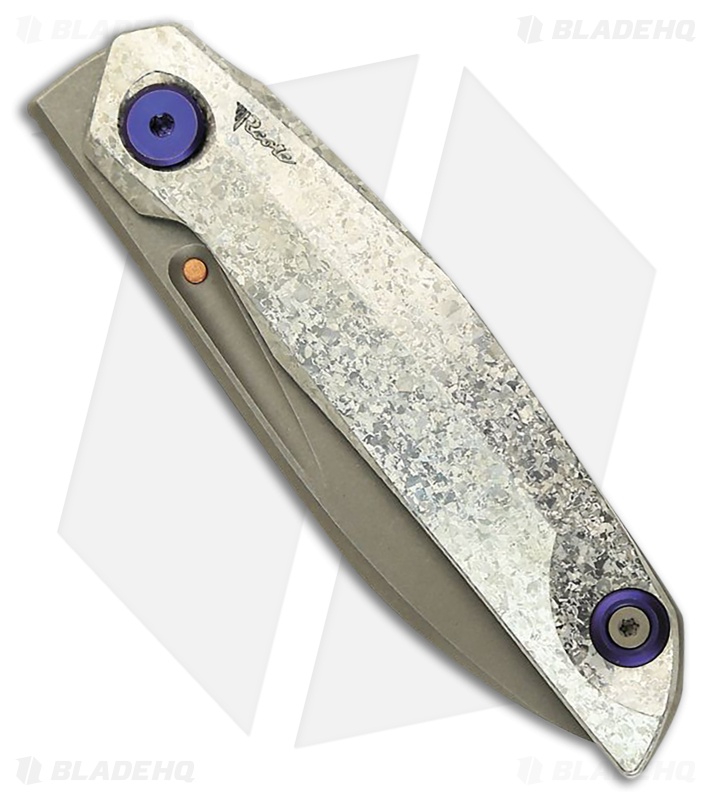 Reate Knives VK Anub Knife Silver Crystalized Ti Gray SW