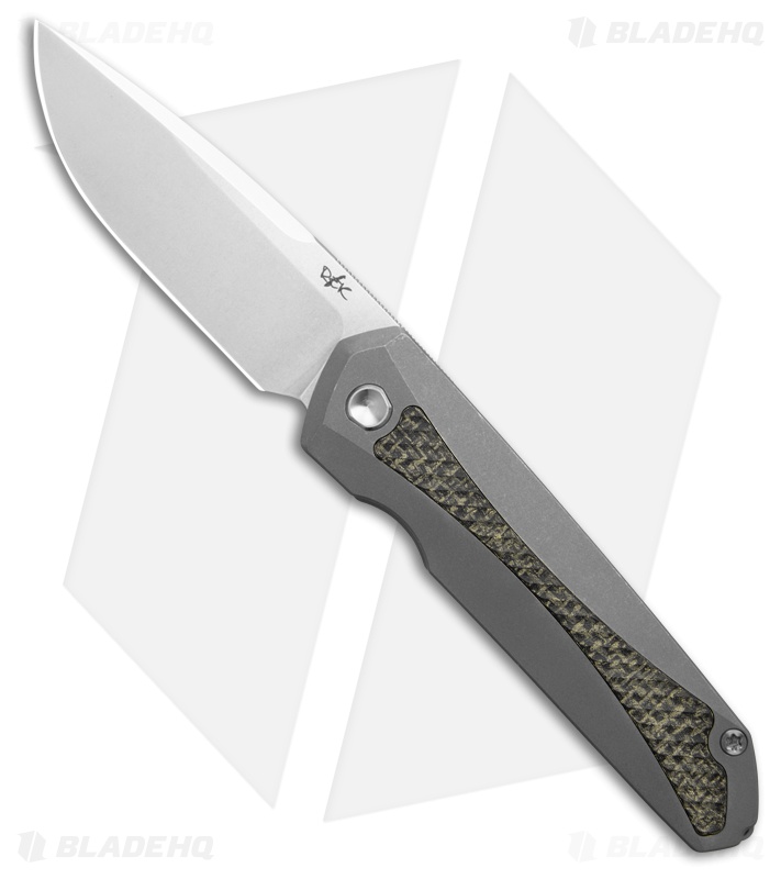 REK Sparrow Frame Lock Knife SW Titanium Black Burlap