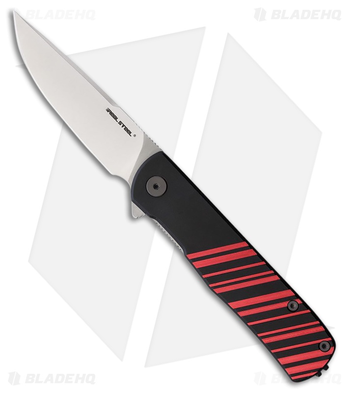 Real Steel Karly Liner Lock Knife Black/Red Aluminum Satin