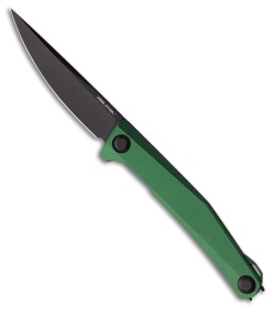Real Steel Teres Liner Lock Knife Green Aluminum Satin