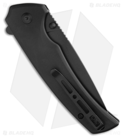 SENCUT Serene Button Lock Knife Black Al (BW) - Blade HQ