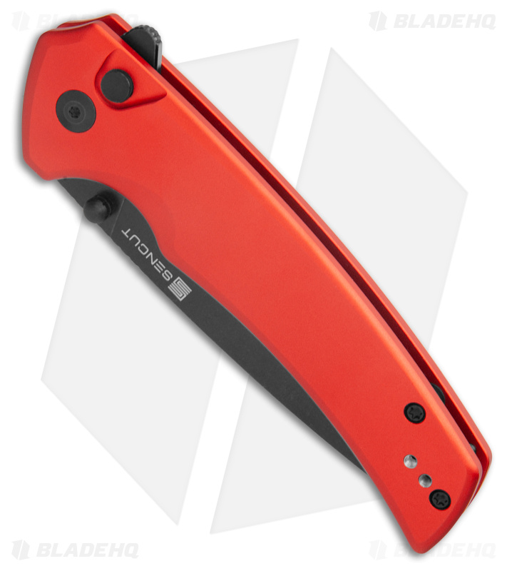 SENCUT Serene Button Lock Red Al (BW) - Blade HQ