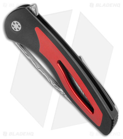 Sharp By Design Apex Frame Lock Knife Black/Red Ti-Blade HQ