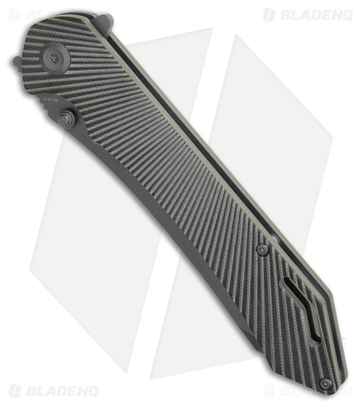 Tenable Knives Colibri Tech Knife Black/Green G-10 Gray