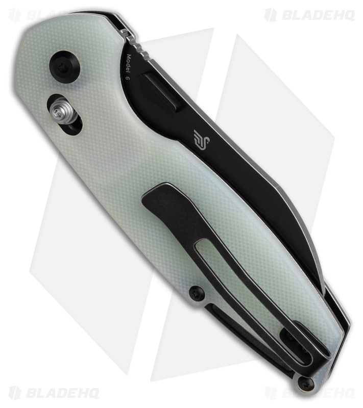 Tenable Model 6 Crossbar Lock Jade G-10 Sheepsfoot Black