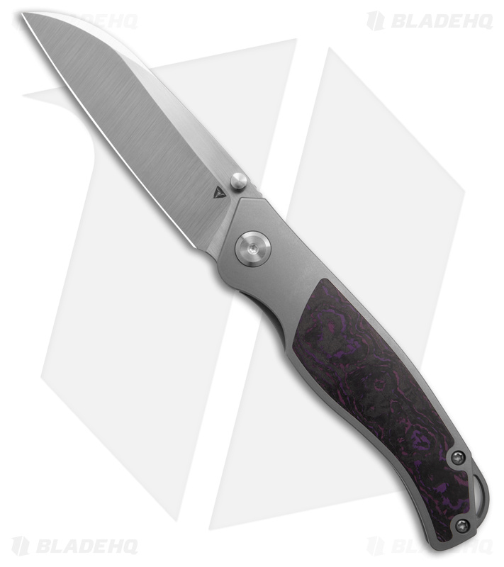TuyaKnife Envy V4 Frame Ti/Purple Haze CF (3.3" Satin) - Blade HQ