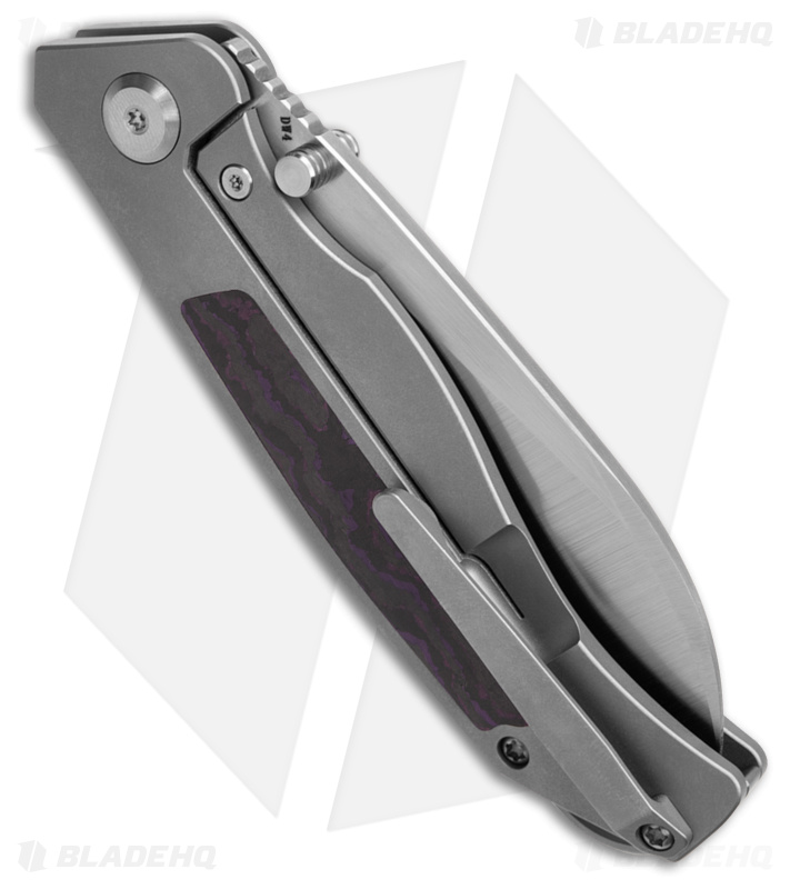 TuyaKnife Envy V4 Frame Ti/Purple Haze CF (3.3" Satin) - Blade HQ