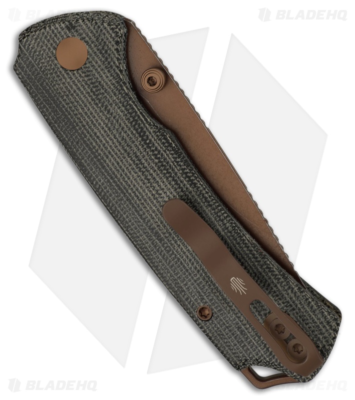 Kizer T1 BD Button Lock Knife | Norplex Ultrex Micarta | Sunset PVD