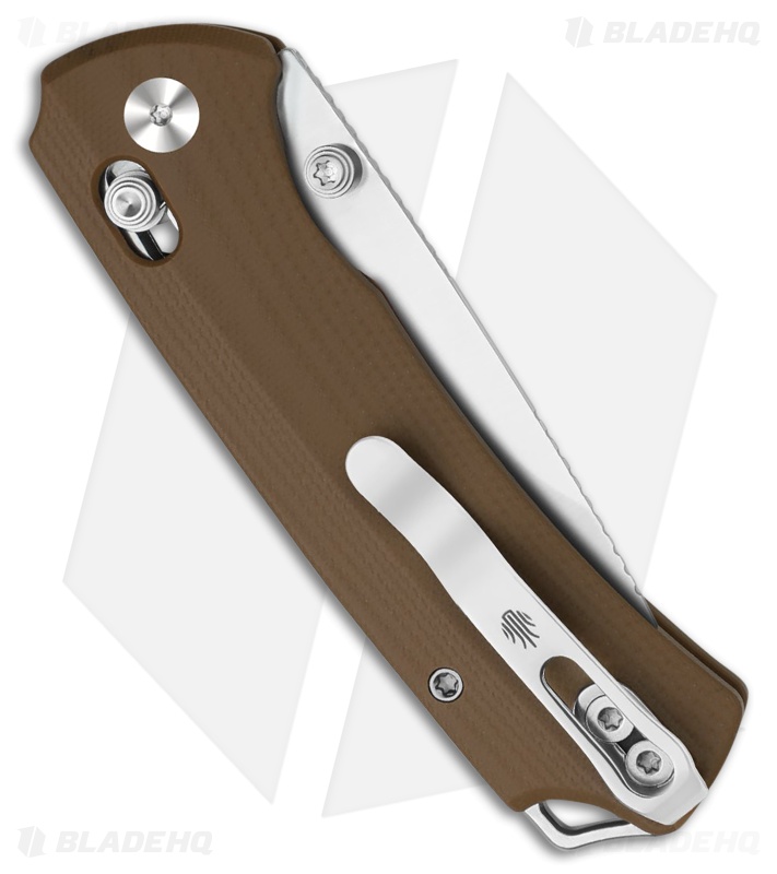 Kizer T1 CD Clutch Lock Knife | Brown G-10 | Satin