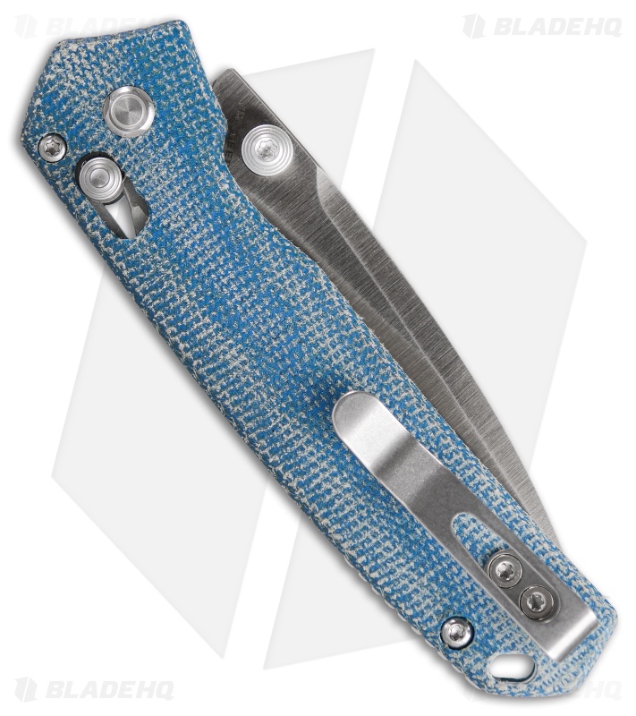 Vosteed Mini Psyop Knife Blue Norplex UltreX Micarta Satin