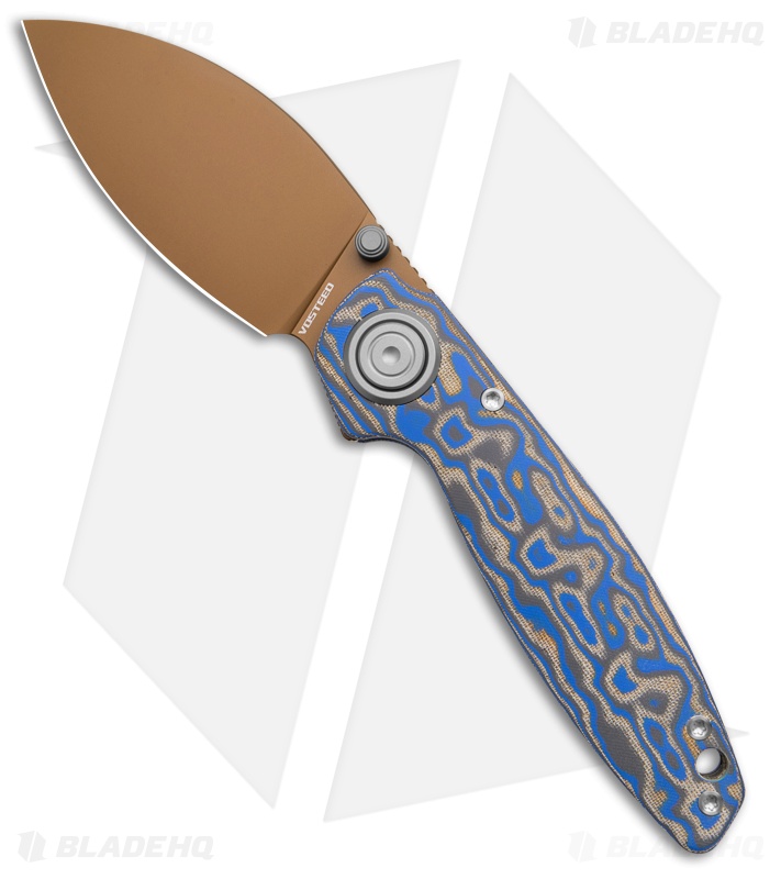 Vosteed Shilin Cutter | Blue Ocean Micarta | Copper Dune