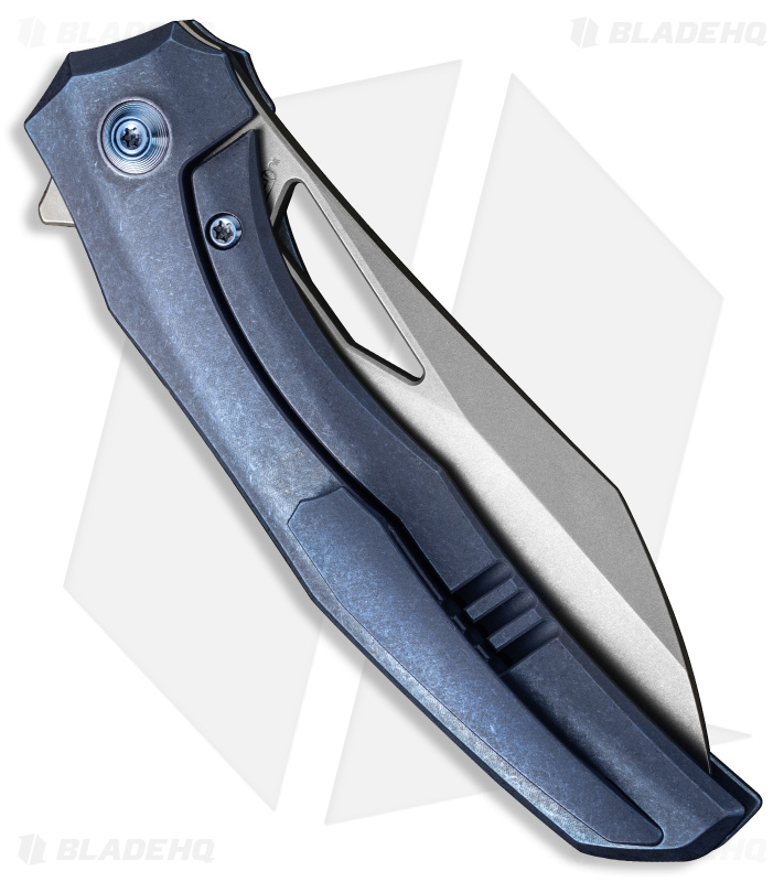 WE Knife Co. Ignio Knife Blue Titanium/Stonewash - Blade HQ