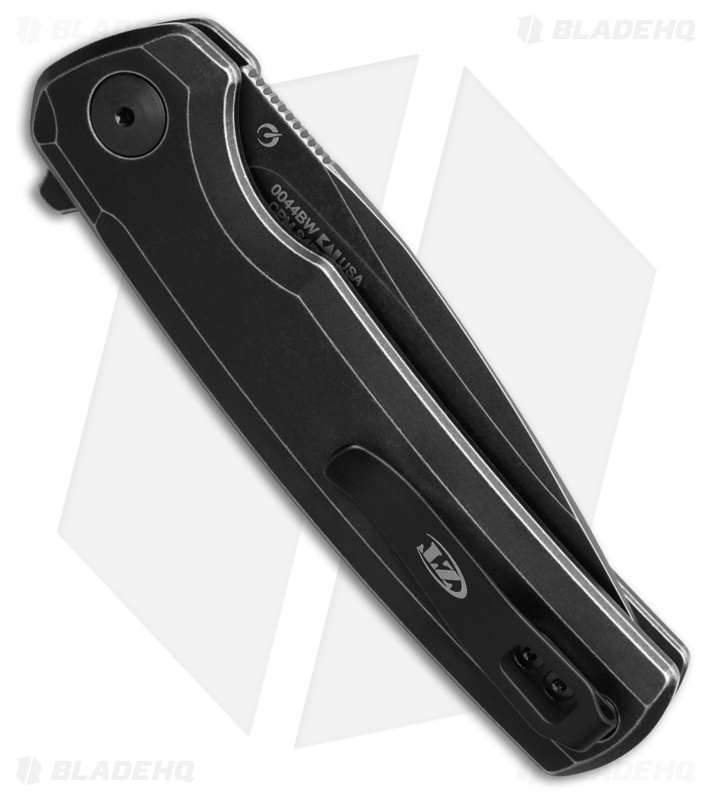 Zero Tolerance 0044 Button Lock Flipper Black Wash Titanium