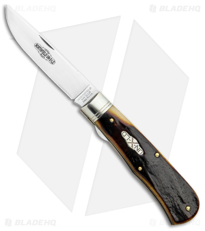 GEC #23 Pioneer Trapper Knife 3.75" Liner Lock Antique Autumn Natural ...