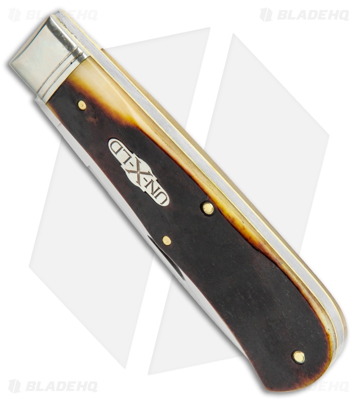GEC #23 Pioneer Trapper Knife 3.75" Liner Lock Antique Autumn Natural ...