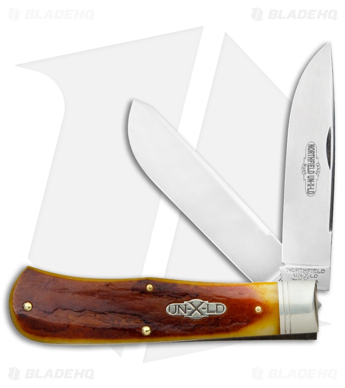 GEC #23 Pioneer Trapper Pocket Knife 4.5" Antique Autumn Natural Bone ...