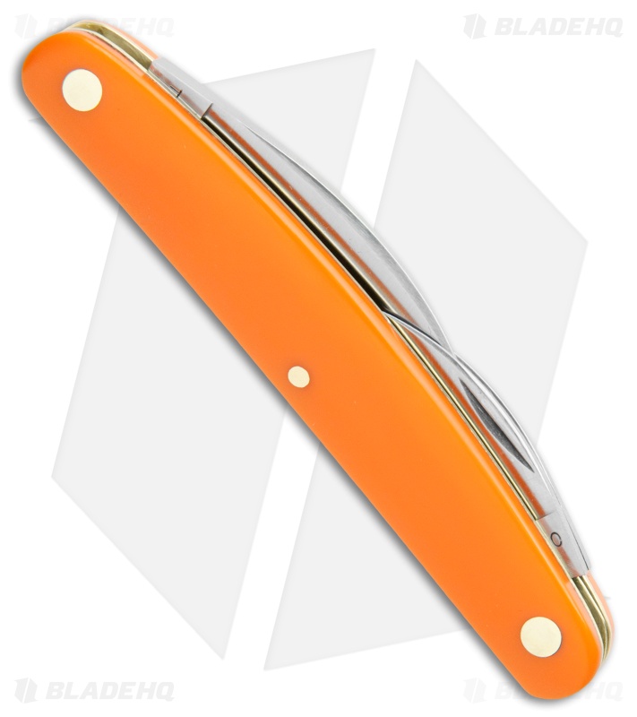 GEC #62 Farm And Field 3.875" Pocket Carver Knife Orange Delrin - Blade HQ