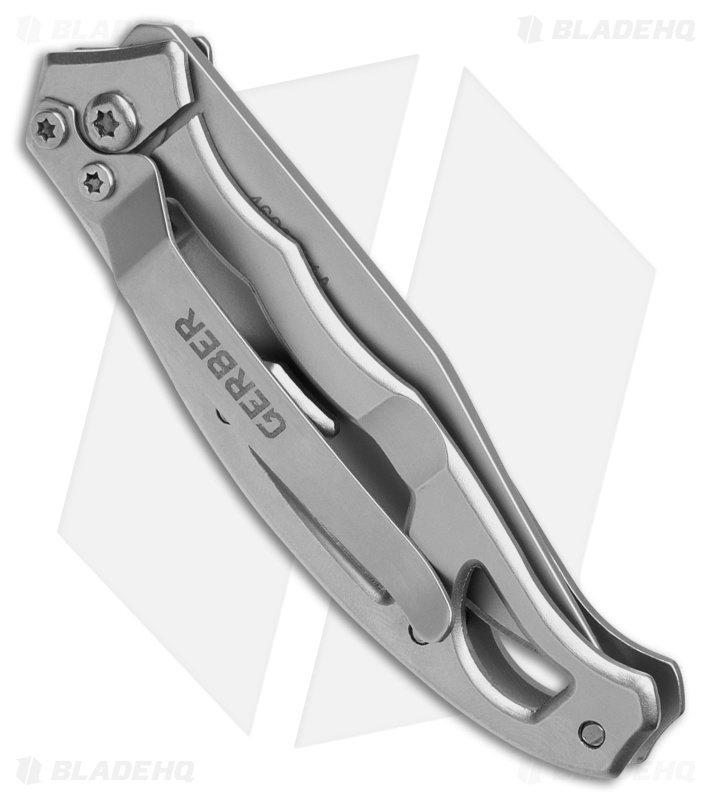 Gerber Mini Paraframe Frame Lock Knife Gray SS (Satin) - Blade HQ