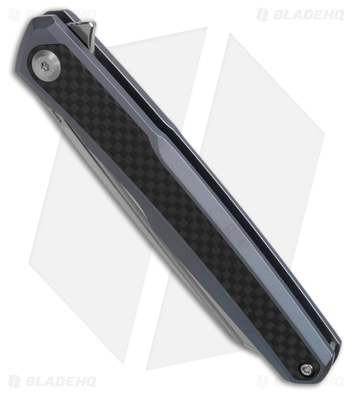 Kansept Arcus Knife Blue Ti/Carbon Fiber + Satin - Blade HQ