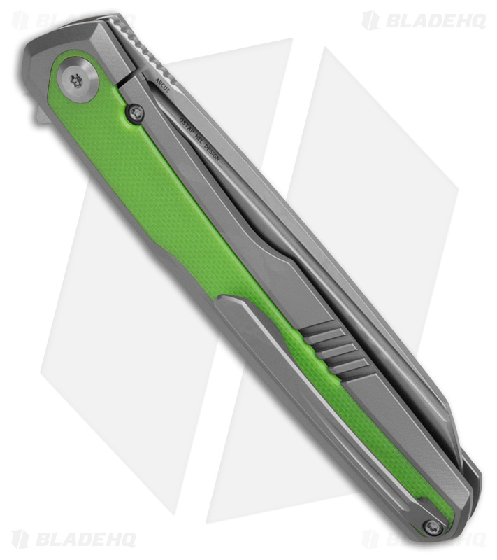 Kansept Arcus Knife Ti/Green G-10 + Stonewash - Blade HQ