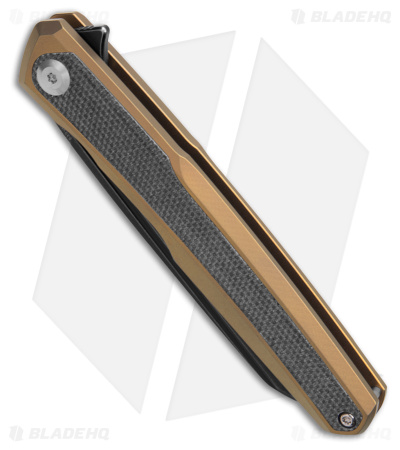 Kansept Arcus Knife Gold Ti/Black Micarta/Black SW - Blade HQ