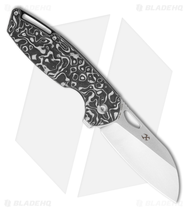 Kansept Knives Model 6 Knife Black/White Carbon Fiber SW