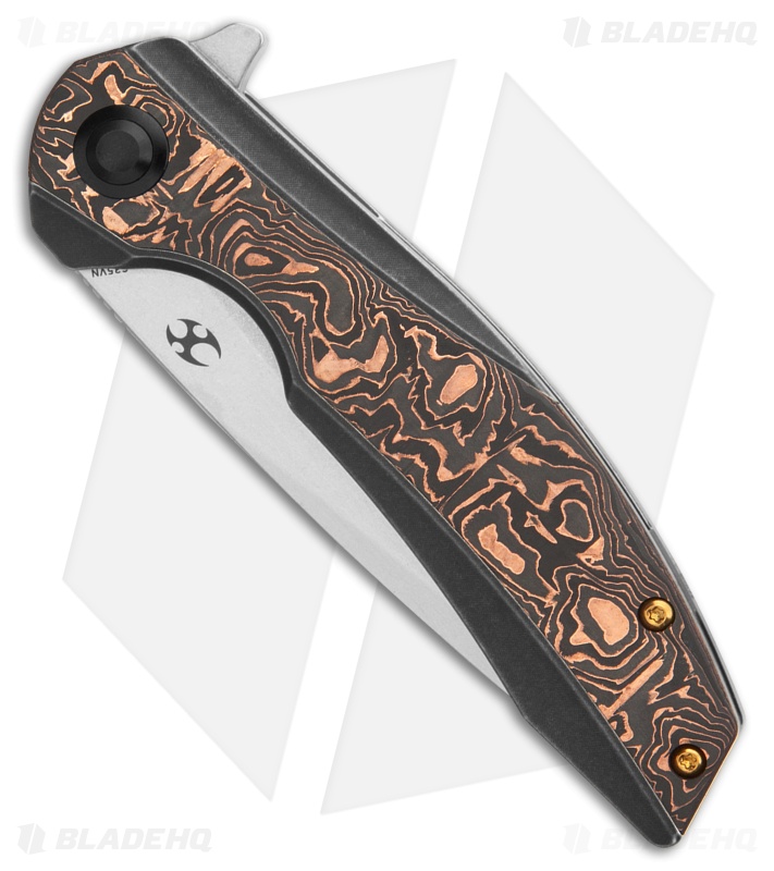 Kansept Accipiter Knife Black Ti/Copper CF Stonewash