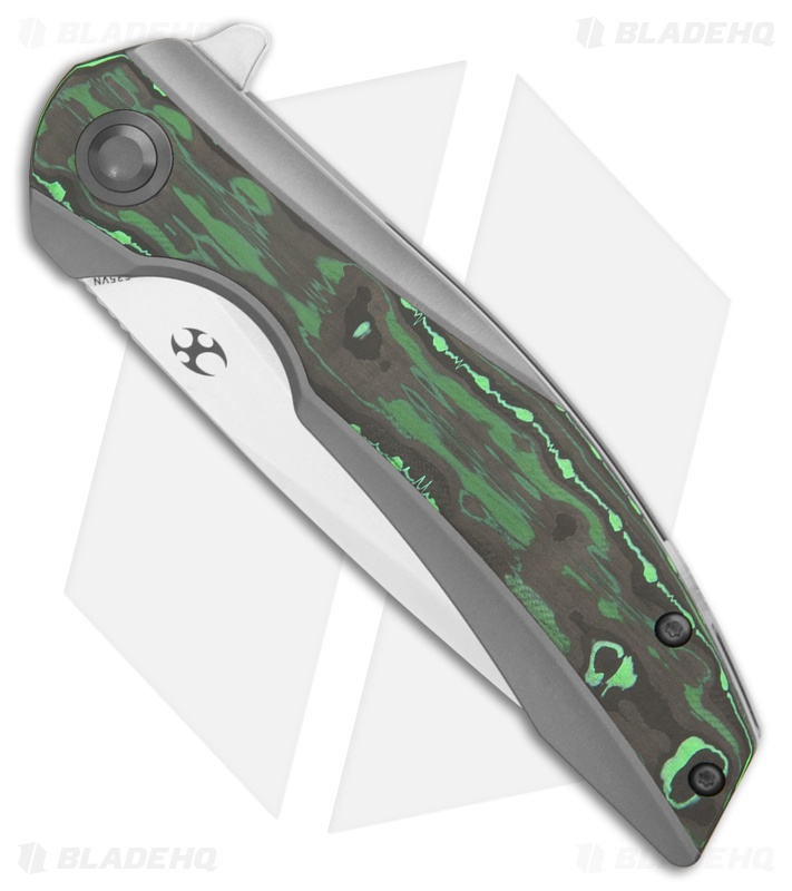Kansept Knives Accipiter Knife Titanium/Green CF (Satin)