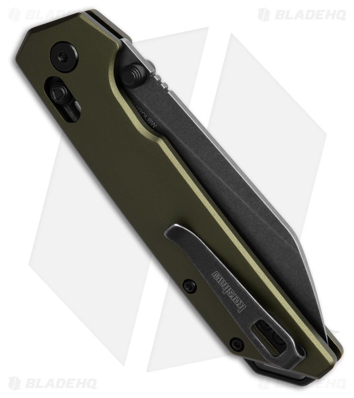 Kershaw Iridium DuraLock Reverse Tanto Knife Olive Green Al