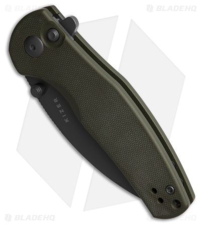 Kizer Azo Mini Grouper Knife Olive Green G-10 Gray SW