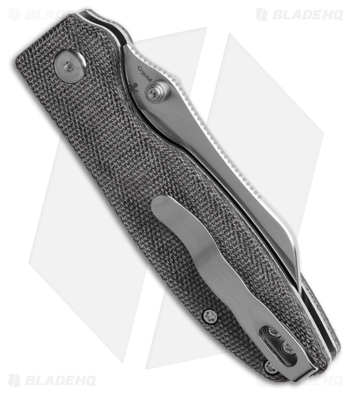 Kizer Cryptid Button Lock Knife Black Micarta Satin