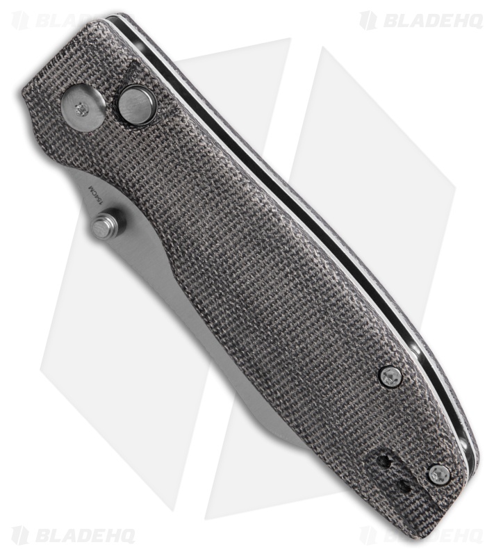 Kizer Cryptid Button Lock Knife Black Micarta Satin