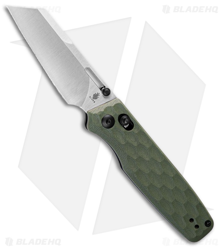 Kizer Task Clutch Lock OD Green G-10 Reverse Tanto SW 154CM
