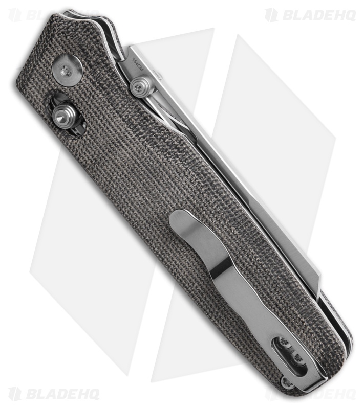 Kizer Task Bar Lock Knife Black Micarta Reverse Tanto Satin