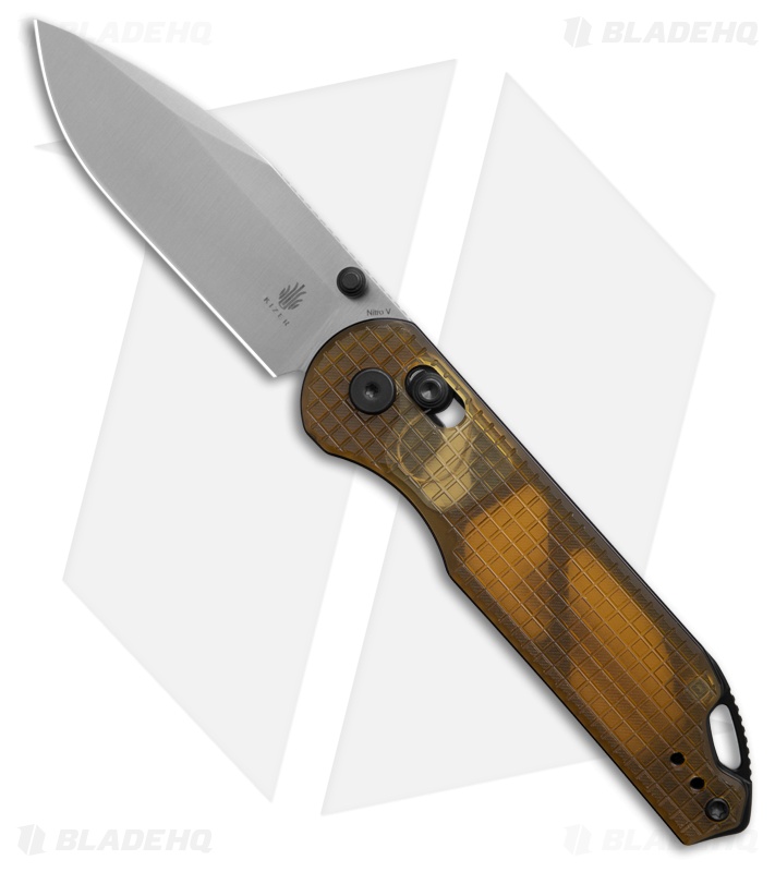 Kizer Assassin Clutch Lock Knife Yellow PEI Satin Nitro-V