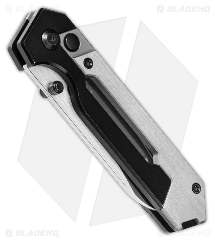 Kizer Hyper Button Lock Flipper Knife Black/Gray Titanium (3.15" Satin ...