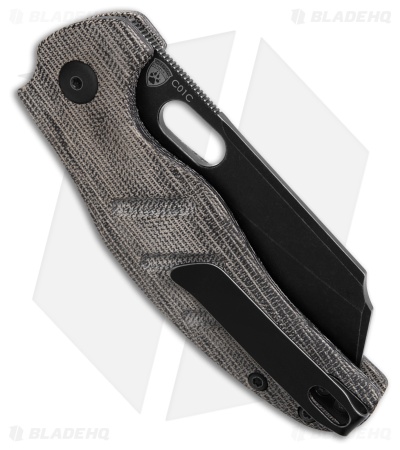 Kizer Sheepdog C01C Button Lock Black Micarta - Blade HQ