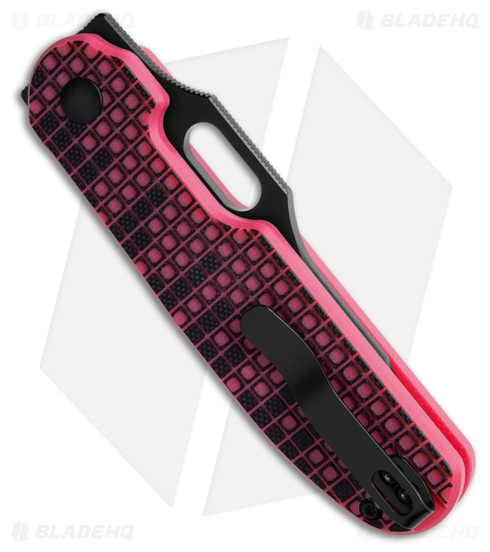 Kizer Cormorant Button Lock Knife Pink/Black G-10