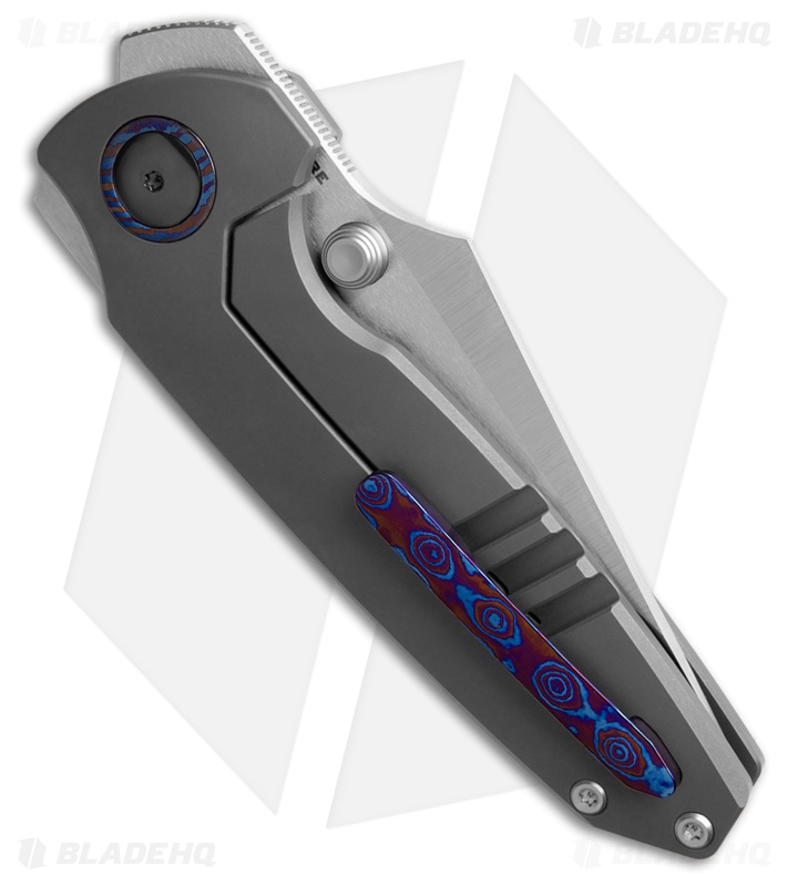Maxace Manticore Frame Lock Knife Hole Pattern Ti (Satin)