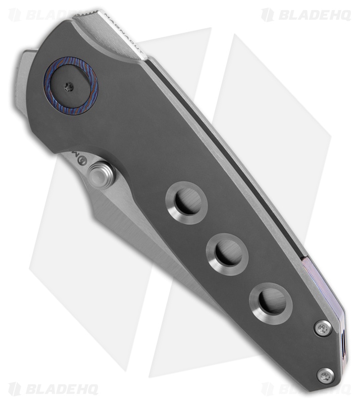 Maxace Manticore Frame Lock Knife Hole Pattern Ti (Satin)