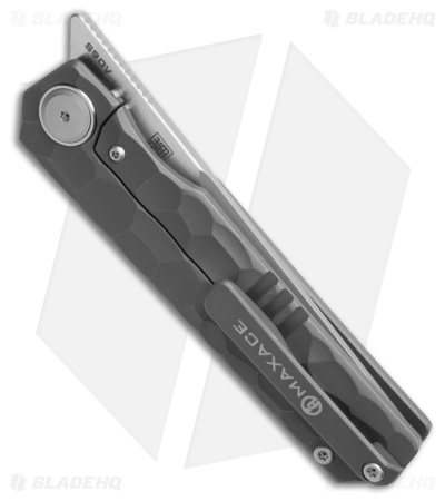 Maxace Raccoon Dog Frame Lock Knife Stone Ti (BB) - Blade HQ