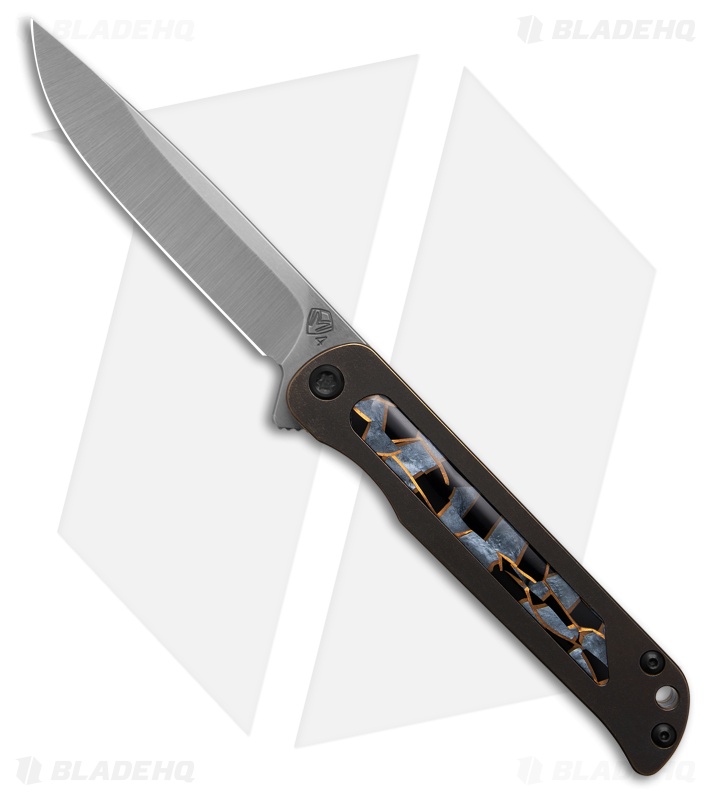 Medford Knife The T-Bone Knife Bronze Titanium/Mosaic Inlay