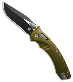 Microtech Amphibian Knife OD Green Aluminum S/E Black