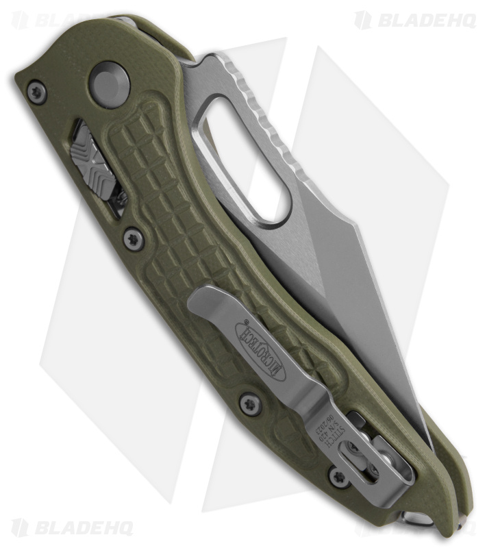 Microtech Stitch Ram-Lok Green Frag G-10 SW Serr - Blade HQ