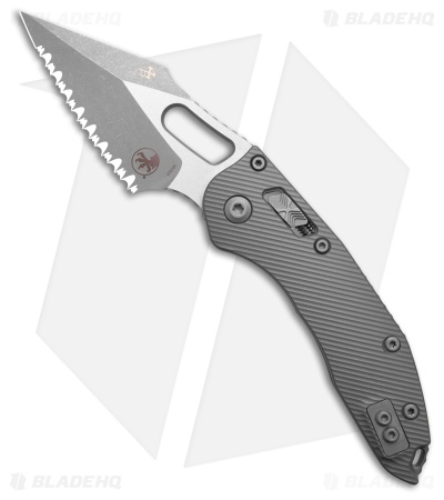 Microtech Stitch Knife Natural Clear Al Satin/SW Full Serr