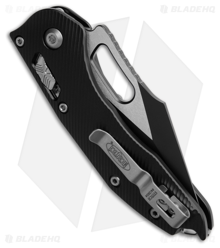 Microtech Stitch Knife Black Aluminum Two-Tone Full Serr