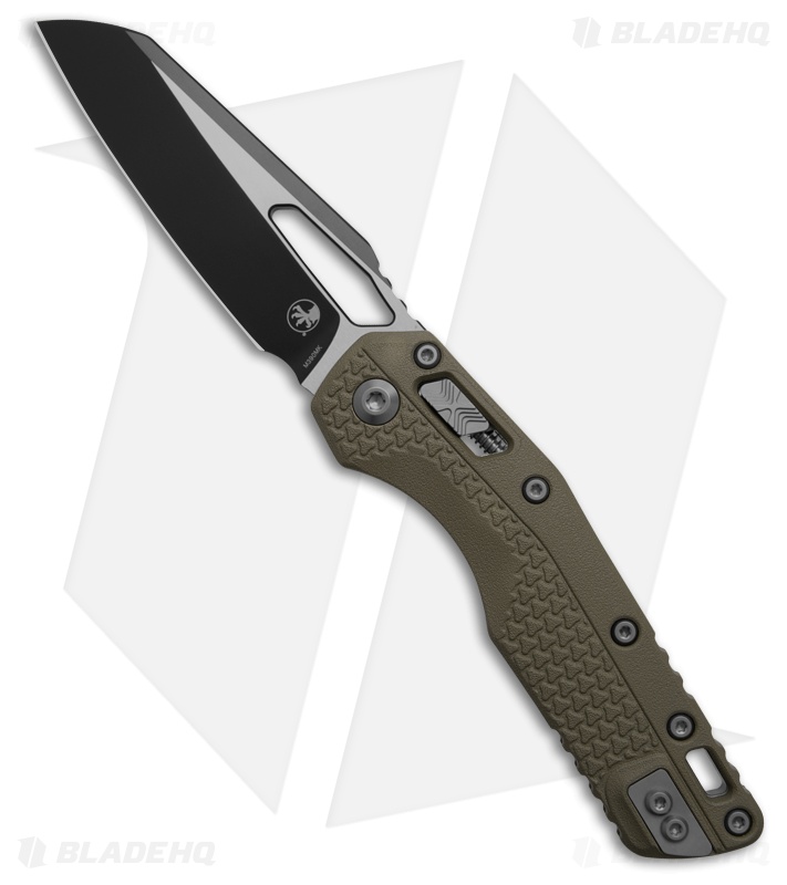Microtech MSI Pocket Knife OD Green Polymer Two-Tone M390MK