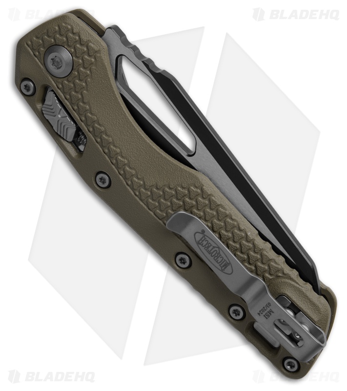 Microtech MSI Pocket Knife OD Green Polymer Two-Tone M390MK