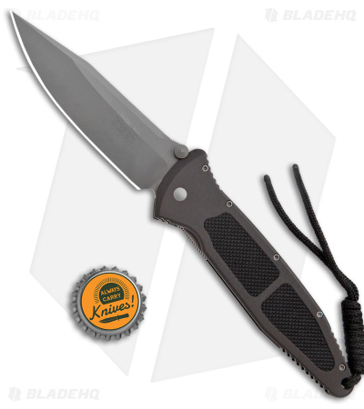 Microtech Socom Liner Lock Knife Black Aluminum - Blade HQ